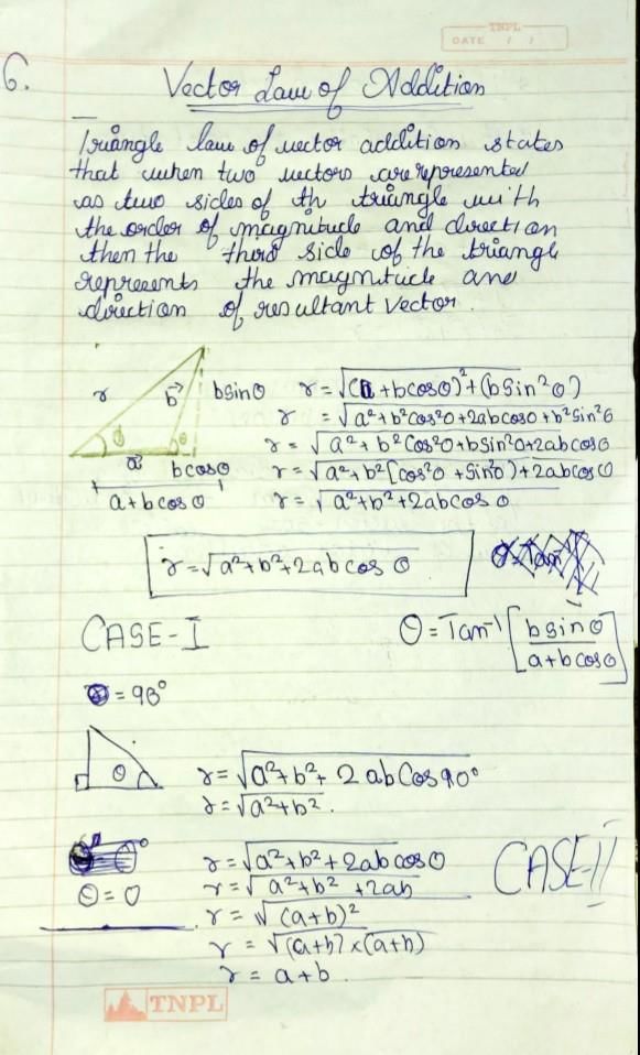 What is triangle law of vector addition Related: Adding Vectors ...