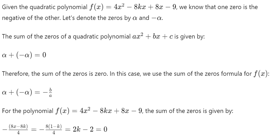 Previous Year Questions - Polynomials - Class 10 PDF Download