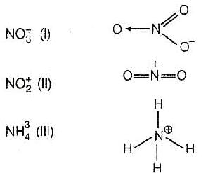 The hybridisations of the atomic orbitals of nitrogen in NO3-, NO2+ and NH4+ respectively area ...