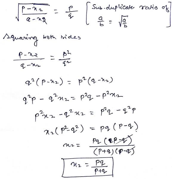 If p:q is the sub duplicate ratio ? - EduRev CA Foundation Question