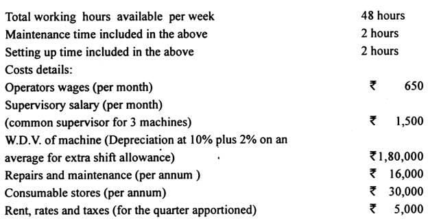 Machine Hours Rate: Formula and Calculation (With Illustration) - Commerce PDF Download