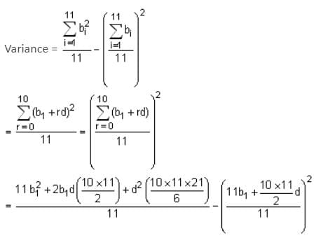 If the variance of the terms in an increasing A.P. b1, b2, b3 ...