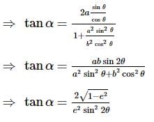 Ifare points on ellipse and andalpha; is angle between normals at P and ...