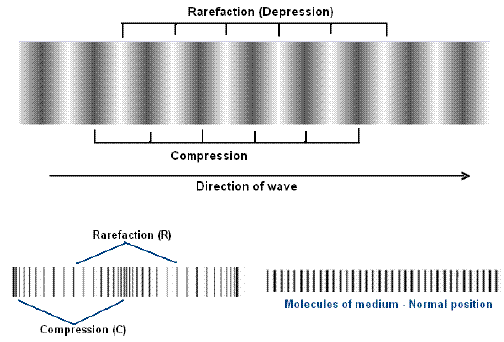 Compression and Rarefaction - Sound, Chapter Notes, Class 9, Science ...