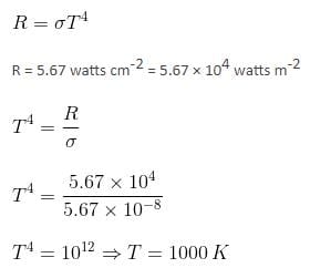 Calculate the temperature, in K, at which a perfect black body radiates ...