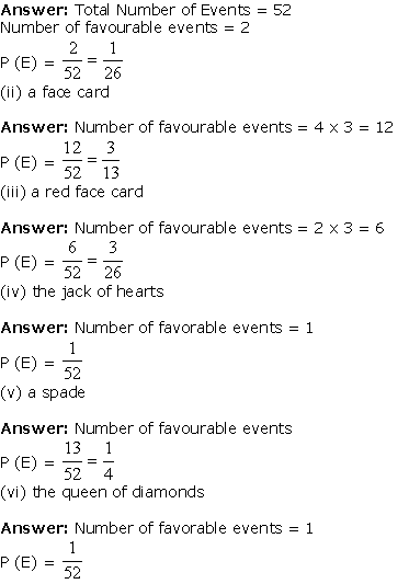 Exercise 1 - Chapter 15 - Probability, Class 10, Maths PDF Download